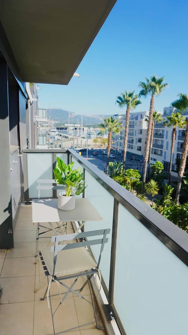 Voiles Bohèmes- Grand Studio/balcon/garage/vue Mer - La Seyne-sur-Mer