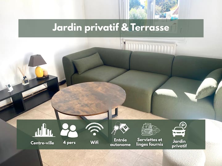 Le Cosy Cévenol - Jardin Privatif Et Terrasse. - Alès