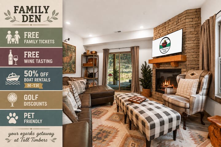 Family Cabin + Hot Tub Near Thunder Ridge - Ridgedale, MO