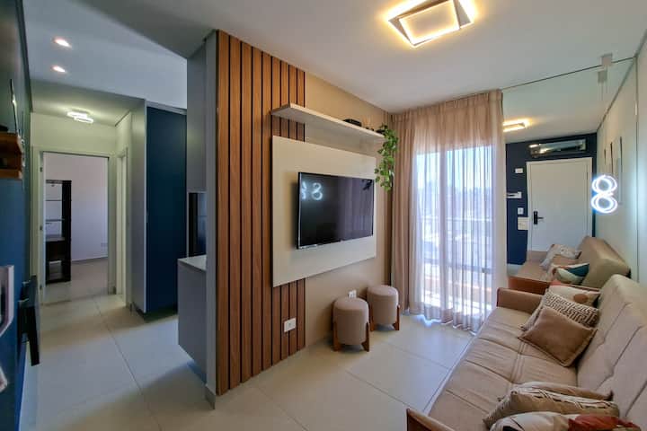 Apartamento Completo Com Piscina No Boqueirão. - Praia Grande