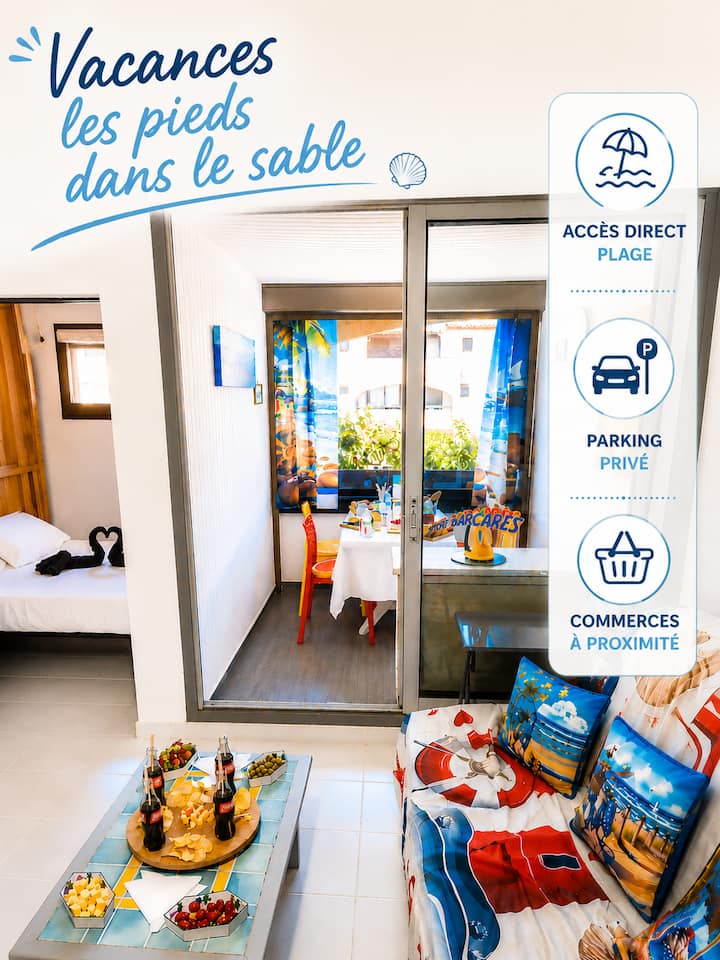 Le Petit Coquillage Accès Plage Parking Privé - Le Barcarès