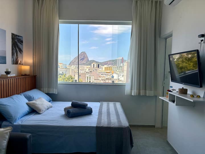 Studio Com Vista Incrível Para O Pão De Açúcar - Glória