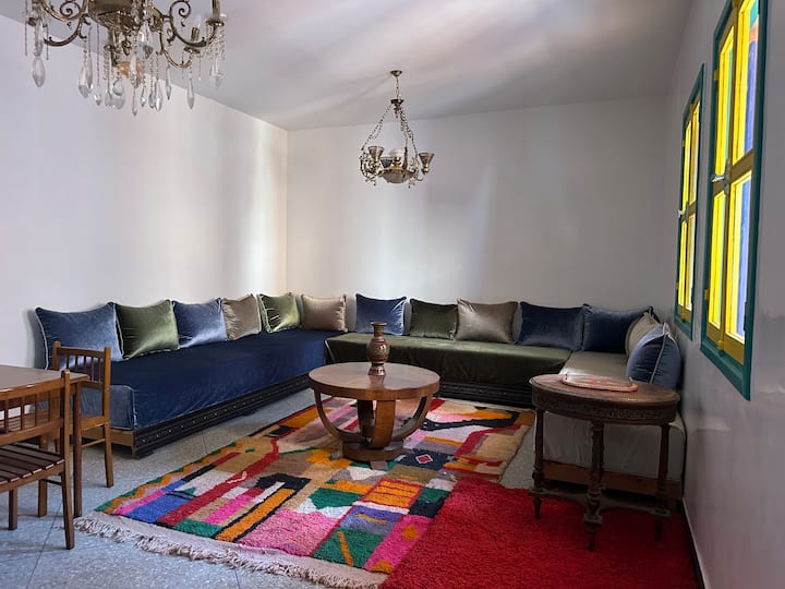 Balconies, Vintage Vibe And Quiet Flat - Marrakech