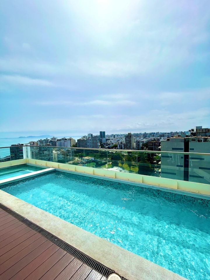 Ocean View / Pool&jacuzzi&gym- Barranco&miraflores - Peru