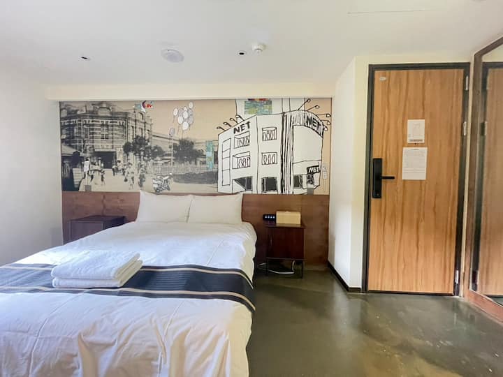 [有窗] Double | Cozy Vibes | Near Mrt Ximen - Taipei