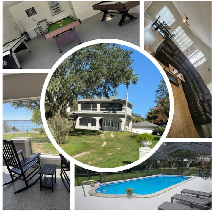 Beautiful Historical 6 Bdrm Lakefront Pool Home - Winter Haven, FL