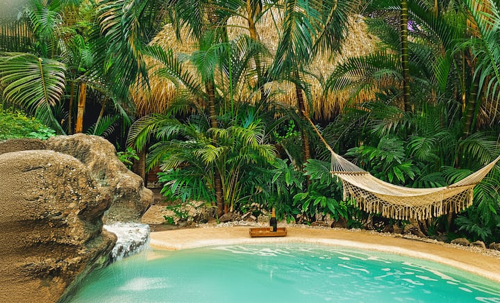 Palm Villa With Waterfall Pool Playa Pelada Nosara - Nosara