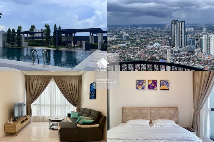 【Sky 88】near Sg/jb Town/ciq/city View (3br2b) 6pax - Johor Bahru