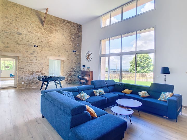 Au Vent Des Collines Gîte 15 Pers Piscine Couverte - Les Epesses