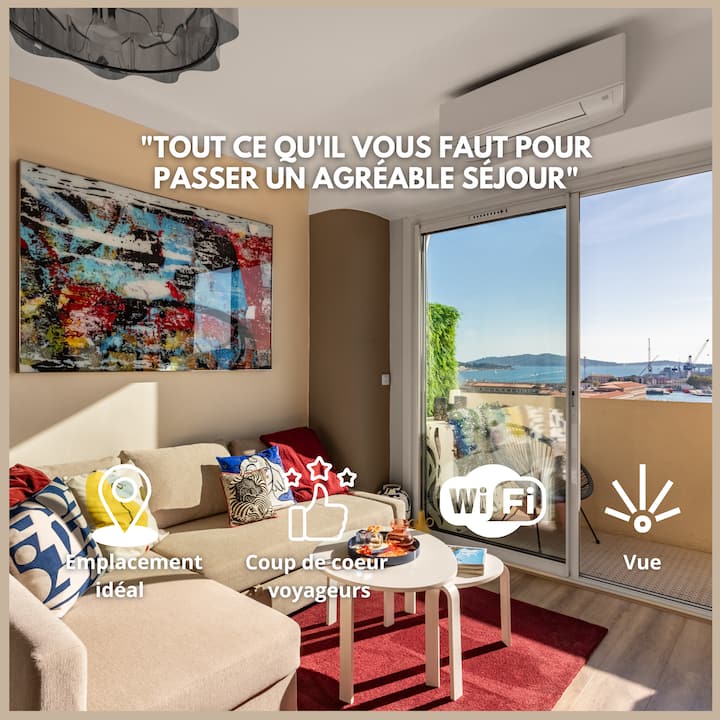 Magnifique Appartement Climatisé Vue Mer - Toulon