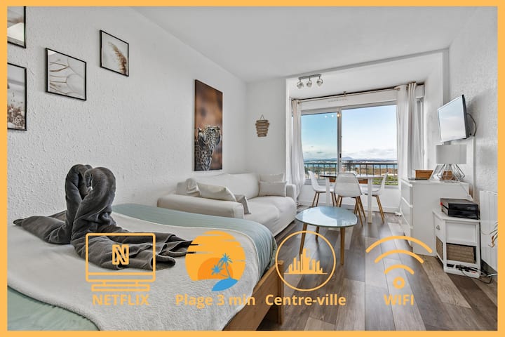 Dune — Vue Mer, Plage à 50m, Parking & Netflix - Carnon