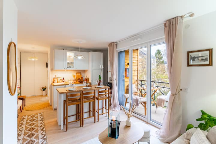 T3 éLégant, Parking Privé à 7 Min Du Vieux Bassin - Honfleur