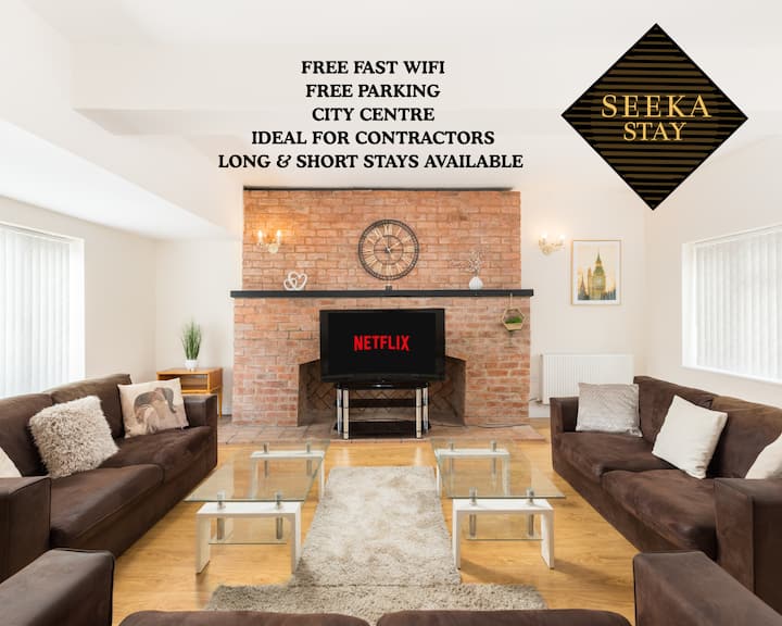 Large 7-bed|sleeps13|freeparking|forcontractors - Coventry