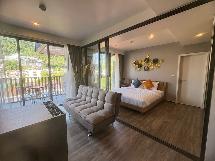 Apartment 40m2 & Rooftop-pool - Pa Tong