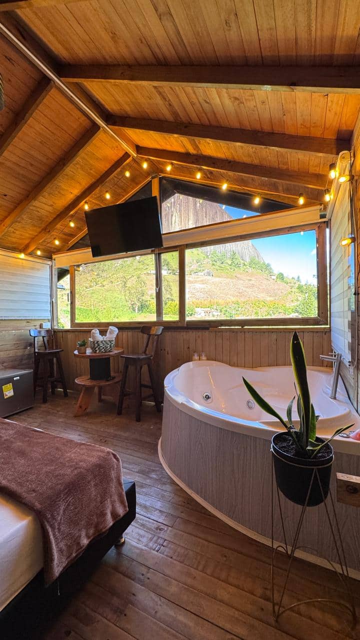 Cabaña Bambu:jacuzzy+vista A La Represa Y Piedra - Guatape