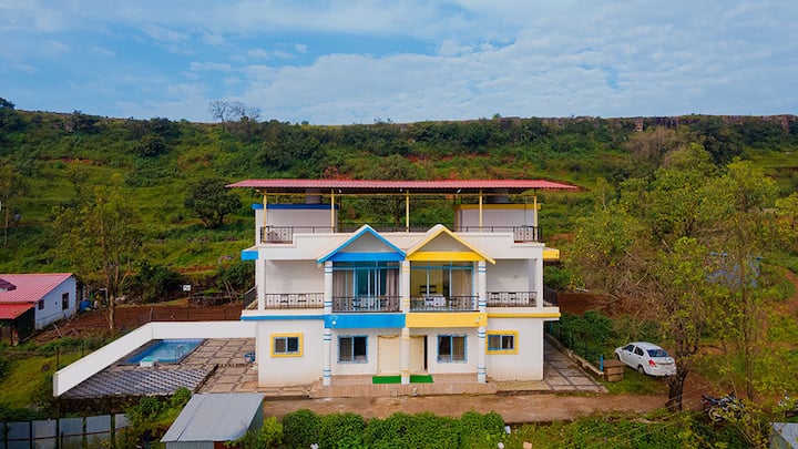 Saachi Villa 3 Bhk Stay With Lake View N Pool - Wai