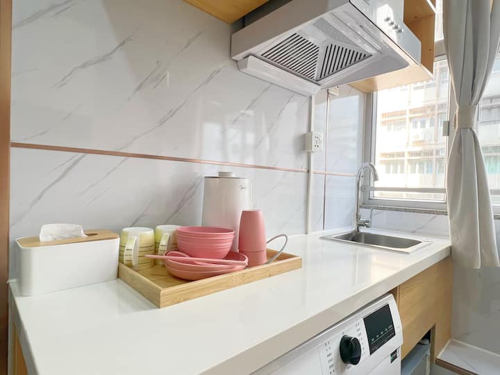 尖沙咀地铁口｜独立厨房洗衣机｜双人套房 - Hong Kong