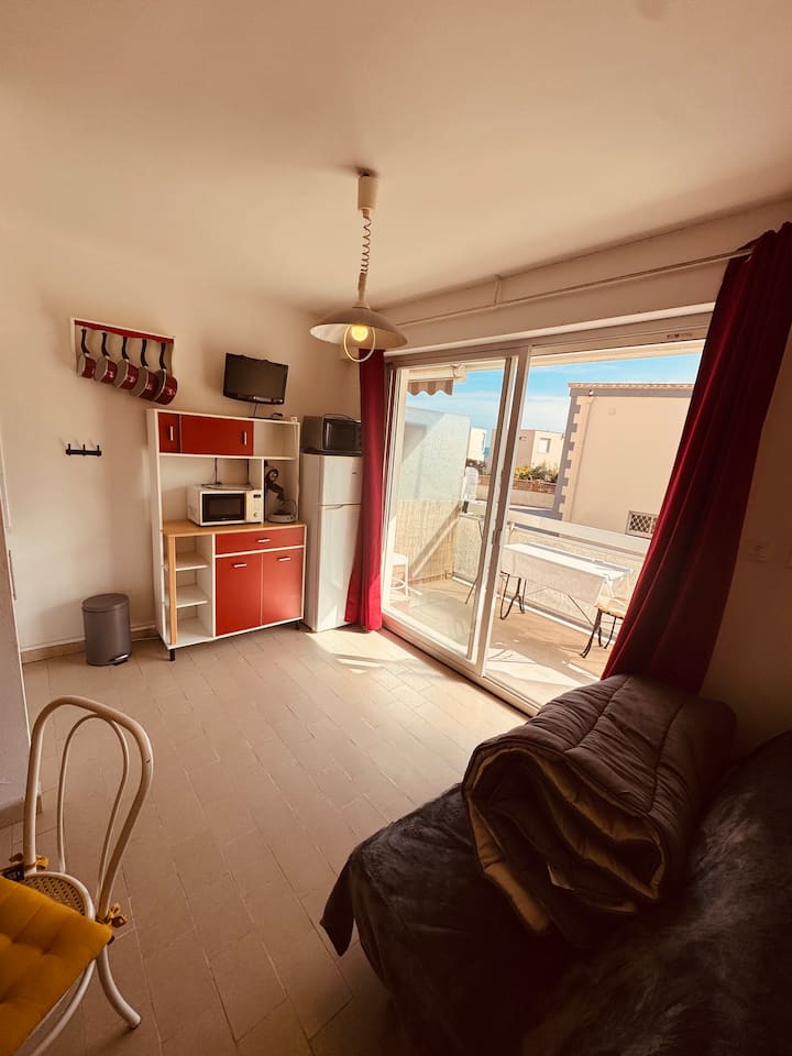 Studio Lumineux à 20m De La Plage Avec Terrasse - Sauvian