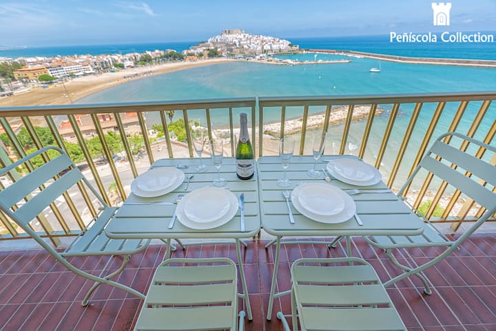 Sea-castle View 2br Flat • A/c • Wi-fi • Parking - Peniscola