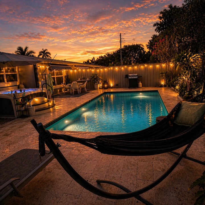 Private Heated Pool + Jacuzzi | 1 Mile To Beach - Pompano Beach, FL