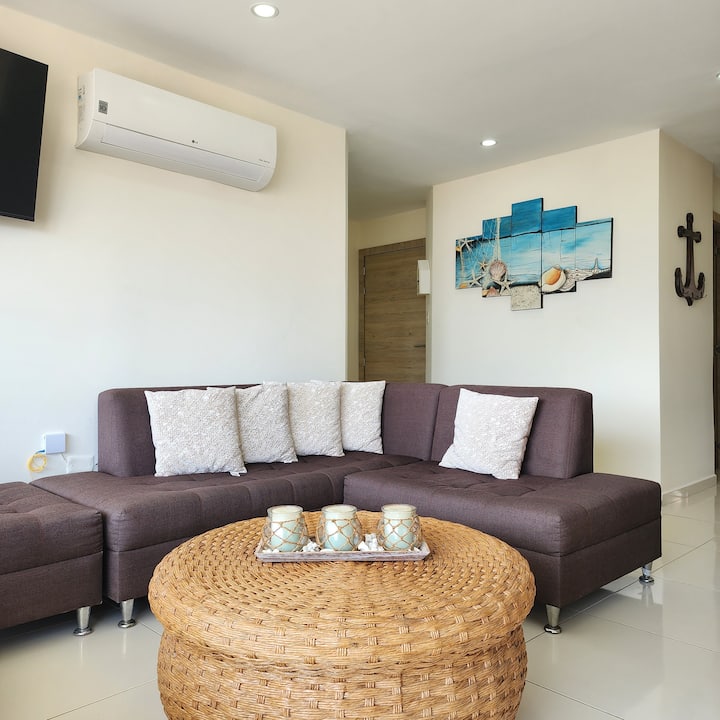 Moderno Departamento 3h Wifi A/c 4p - Tonsupa