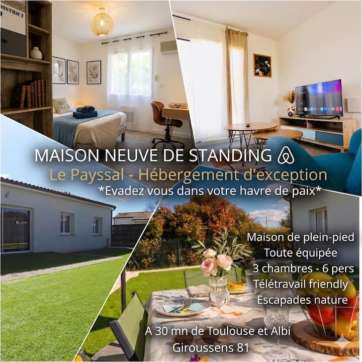 Maison Neuve De Standing Avec Vue Campagne 6 Pers - Tarn