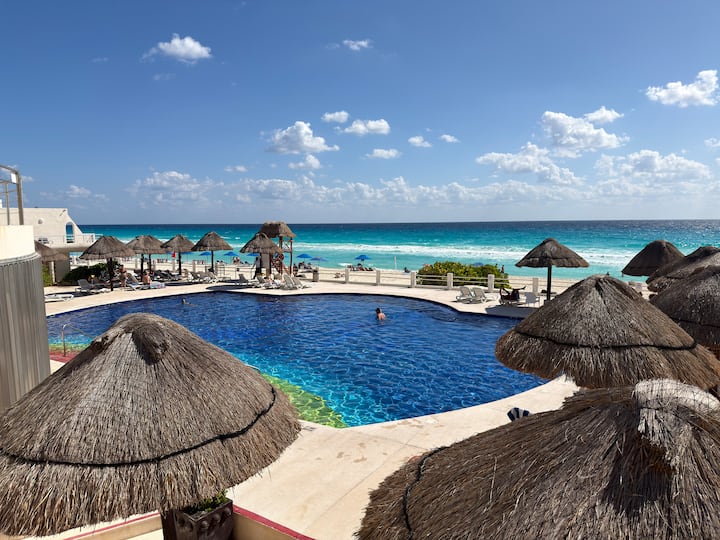 Departamento Familiar | Vista Al Mar Caribe Playa - Cancún