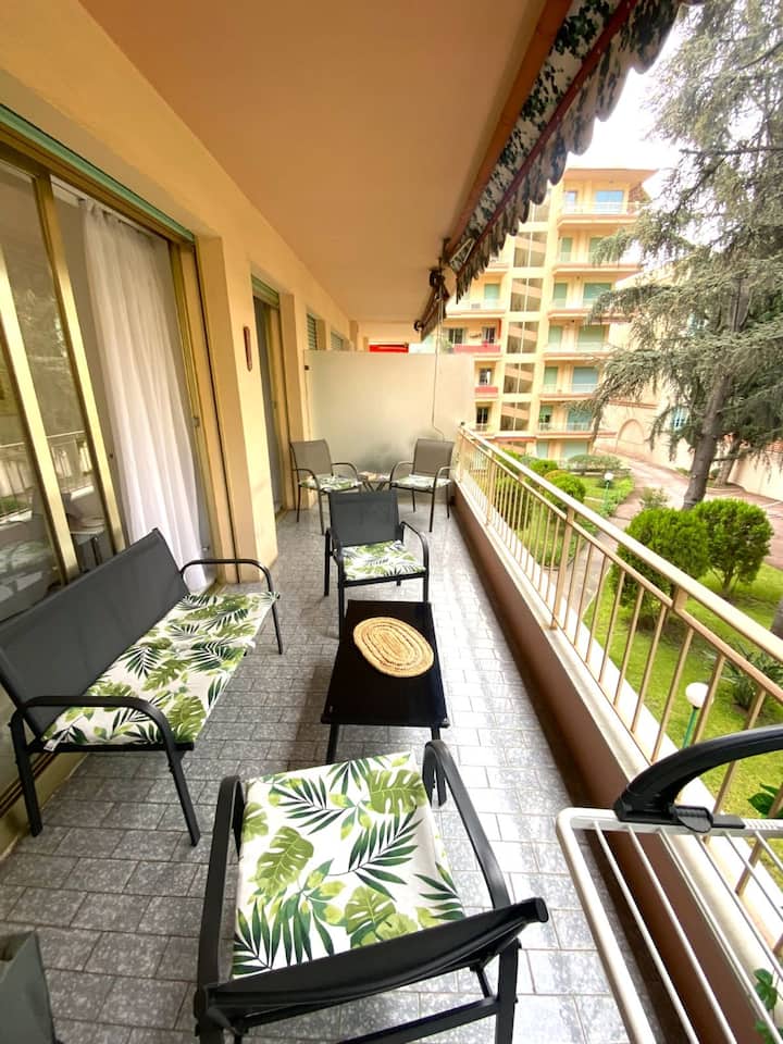 Appartement 2/3 Pièces Terrasse Pk Prive Wifi Clim - Menton
