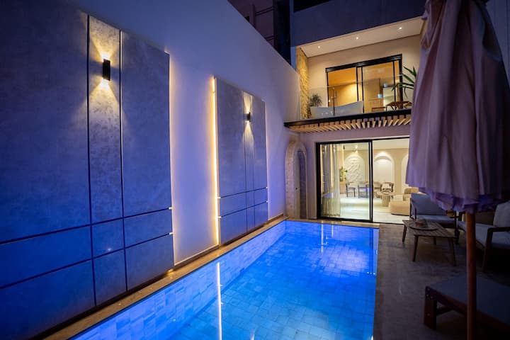 Duplex Spacieux- Piscine Privée + Jacuzzi -Roftoop - Marrakesh
