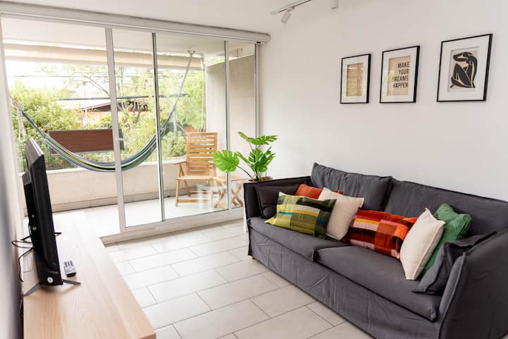 Departamento De Diseño Con Terraza & Hamaca - Vitacura