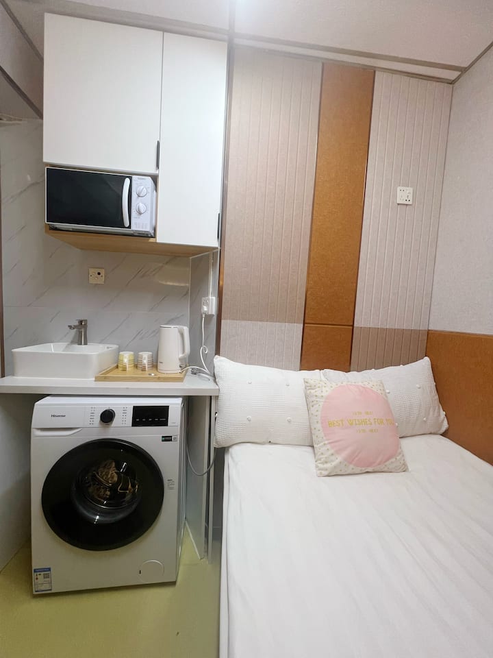 尖沙咀地铁口｜独立卫生间｜带厨房洗衣机双人间 - Wan Chai