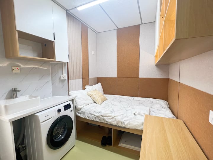 尖沙咀地铁口｜独立卫生间｜带厨房洗衣机双人间 - Hong Kong