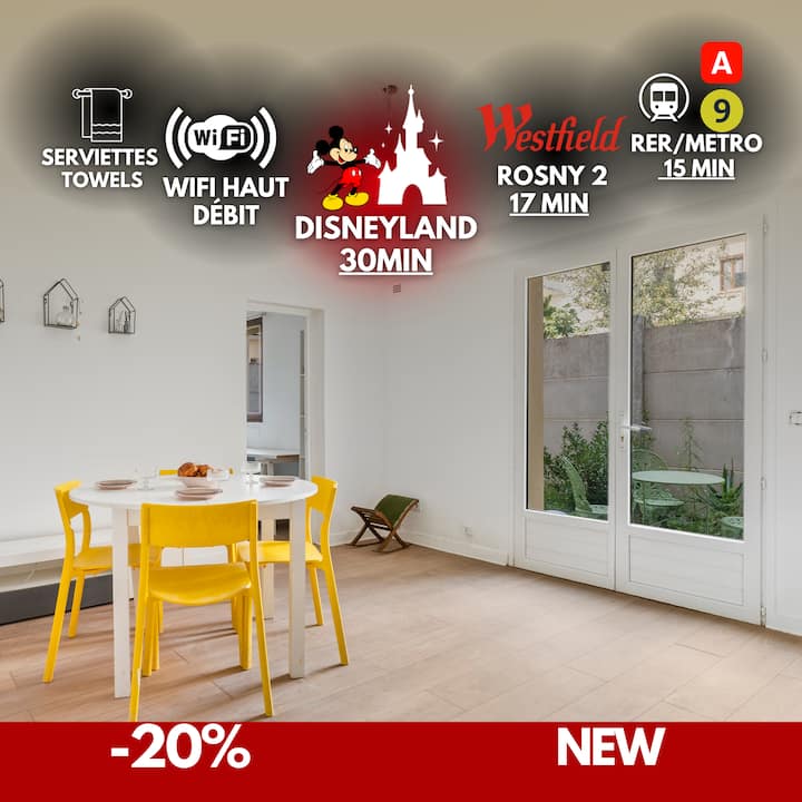 50m²proche Disney • 2 Grandes Chambres Avec Jardin - Montreuil-sur-Mer