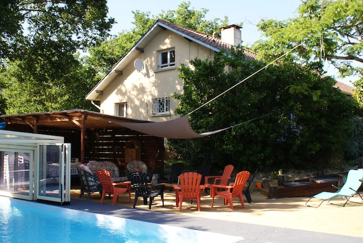 Villa 15 Personnes, Piscine, Plage à 2.5km - Mimizan Plage