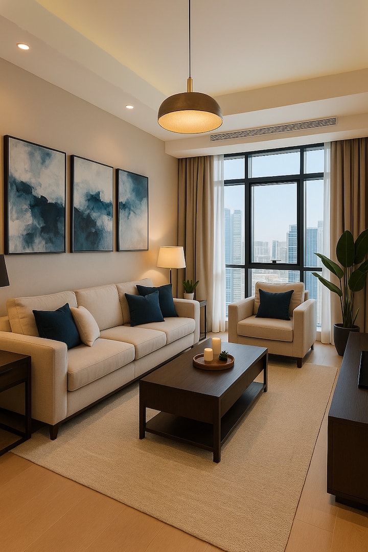 Skyline Apartment In Seef | Balcony & City View - Bahrain