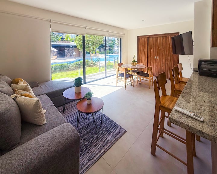 Apartment Facing Pool, 24/7 Security, First Level - Puerto Vallarta