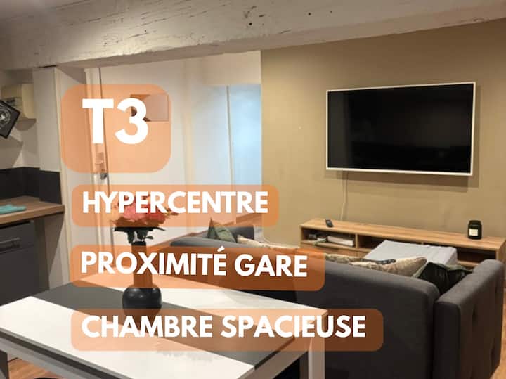T3 Hyper Centre - Chambre Spacieuse - L'Odéon