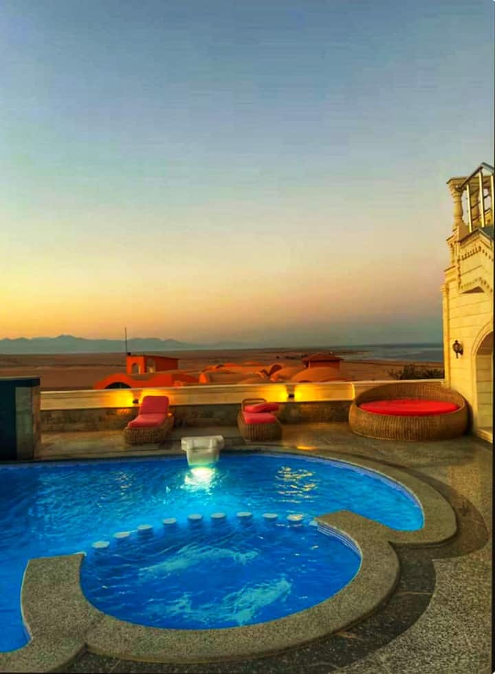 Paradise Village Apartment Private Pool Sea View - 중동