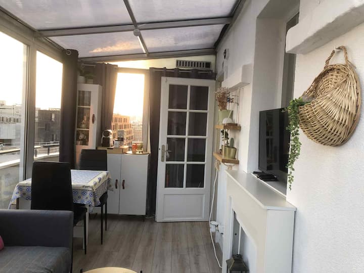 Cosy Apartment With Terrace & Panoramic View - Les Lilas