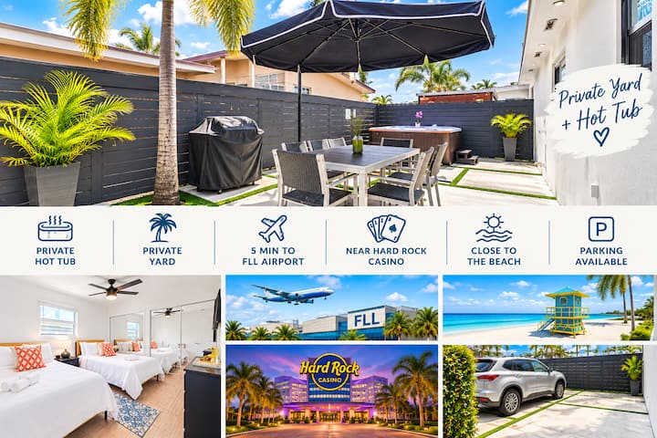 2br Near Beach & Fll | Private Hot Tub + Yard - Dania Beach, FL