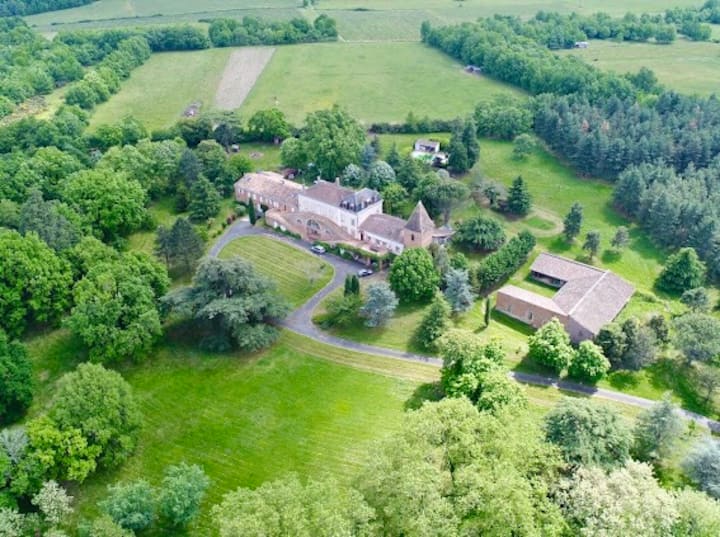 Aile Château De Saint-sarnin – 10 Pers, Piscine - Saint-Jory