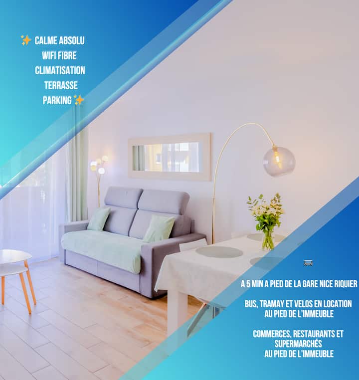 Appartement Au Calme à Nice Avec Terrasse, Parking - Plage Cros Dei Pin