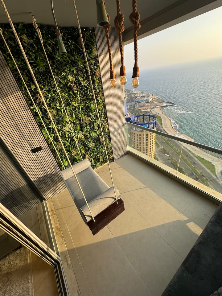 جناح مع جاكوزي على البحر بالطابق 35 في برج داماك - Arabia Saudita