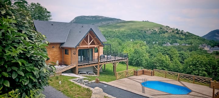 Chalet Des 3 Pics Piscine Vue Sur Les Montagnes - Lourdes