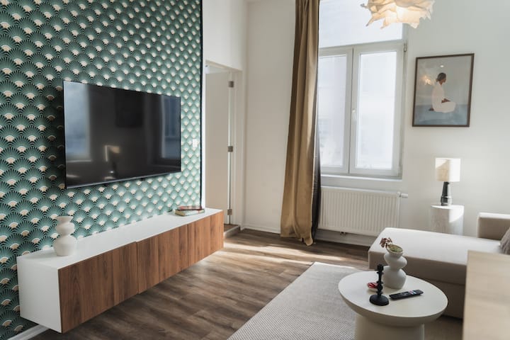 Modern 1br & 1lr Flat Near Ghent Castle & Center - Gent