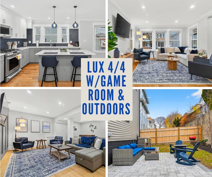 Luxury 4bd + Parking, Game Room & Patio|somerville - Somerville, MA
