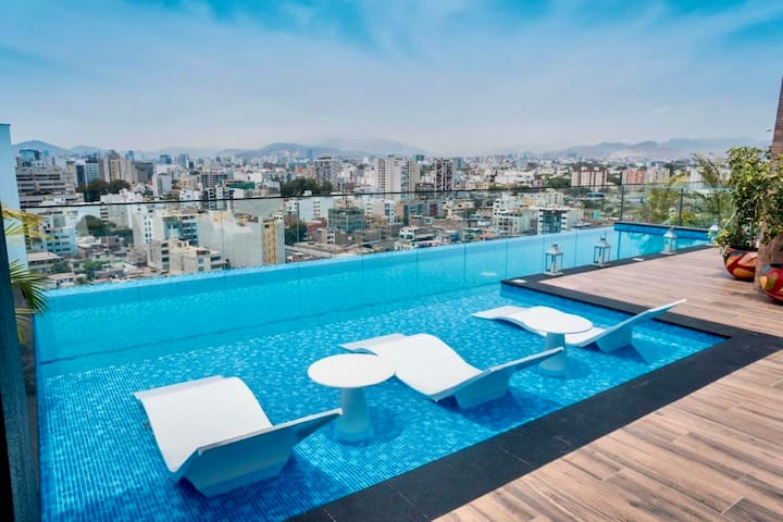 City View/pool+gym/ Barranco&miraflores - Lima