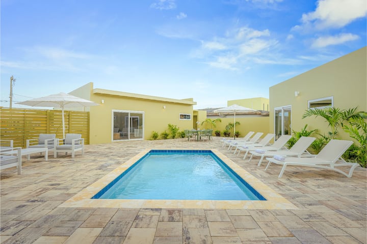 New Palm Beach 3br Villa – 3 Min To Beach |Bocobay - Aruba