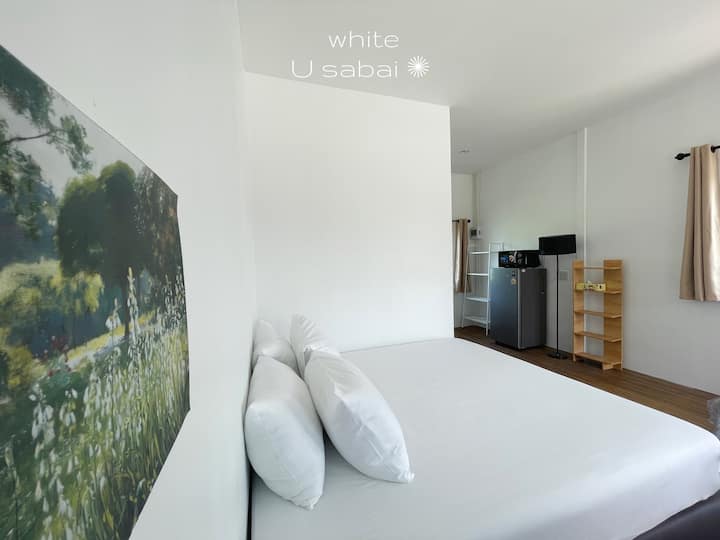 New Thong Sala Home Quiet Garden View All White R3 - Ko Pha Ngan