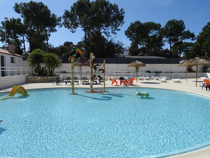 Mobil-home 6pers, Climatisé, Camping 4 éToiles - Saint-Jean-de-Monts